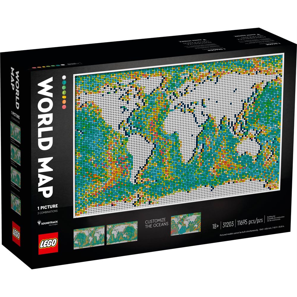 Mapa do Mundo 31203 LEGO® Art | Compre online na Loja oficial LEGO® BR ...